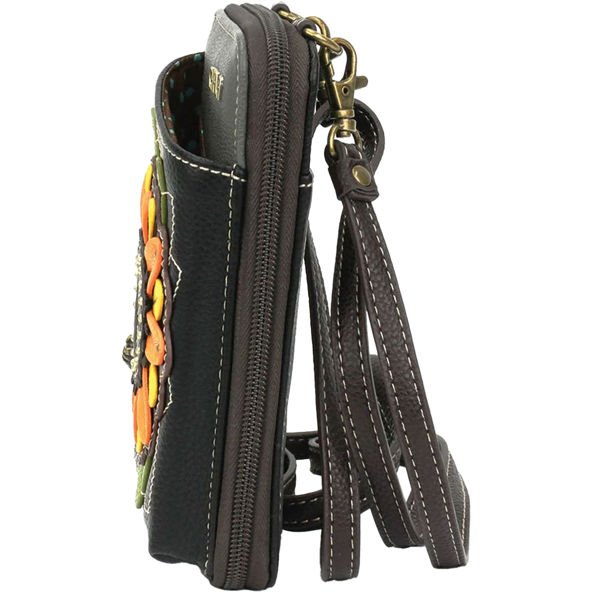 Chala Handbags Sunflower Wallet Crossbody Black – Footwear etc.